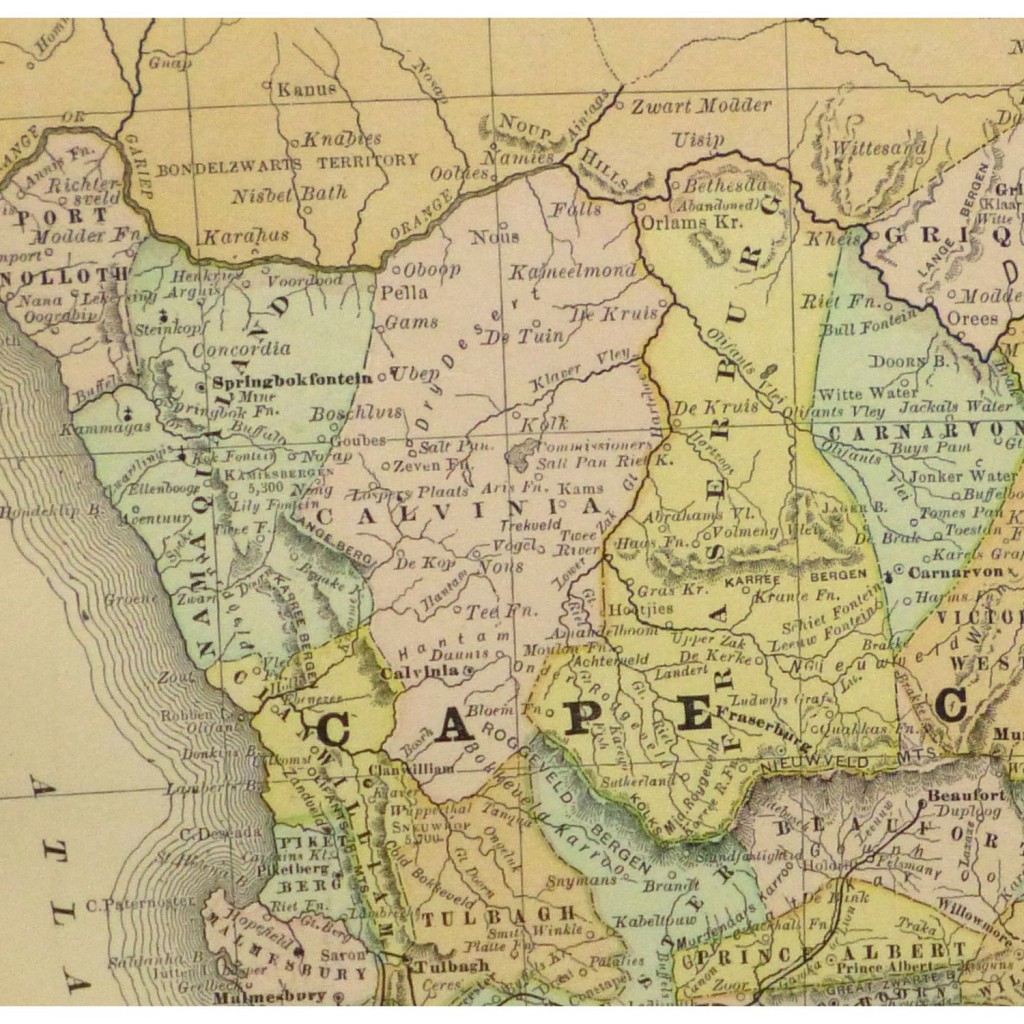 Map - Cape Colony Africa, 1891 - Original Art, Antique Maps & Prints