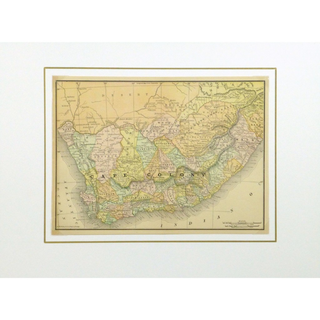 Map - Cape Colony Africa, 1891 - Original Art, Antique Maps & Prints