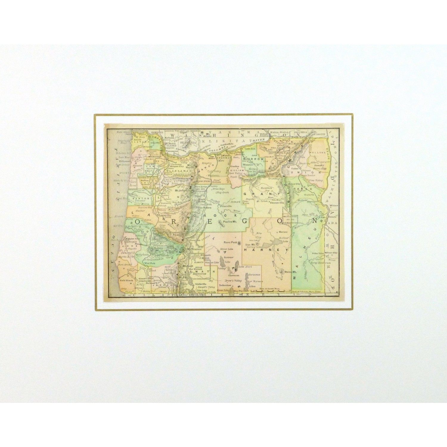Map - Oregon, 1891 - Original Art, Antique Maps & Prints
