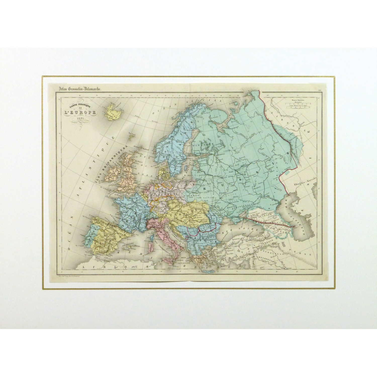 Map - Europe, 1873 - Original Art, Antique Maps & Prints