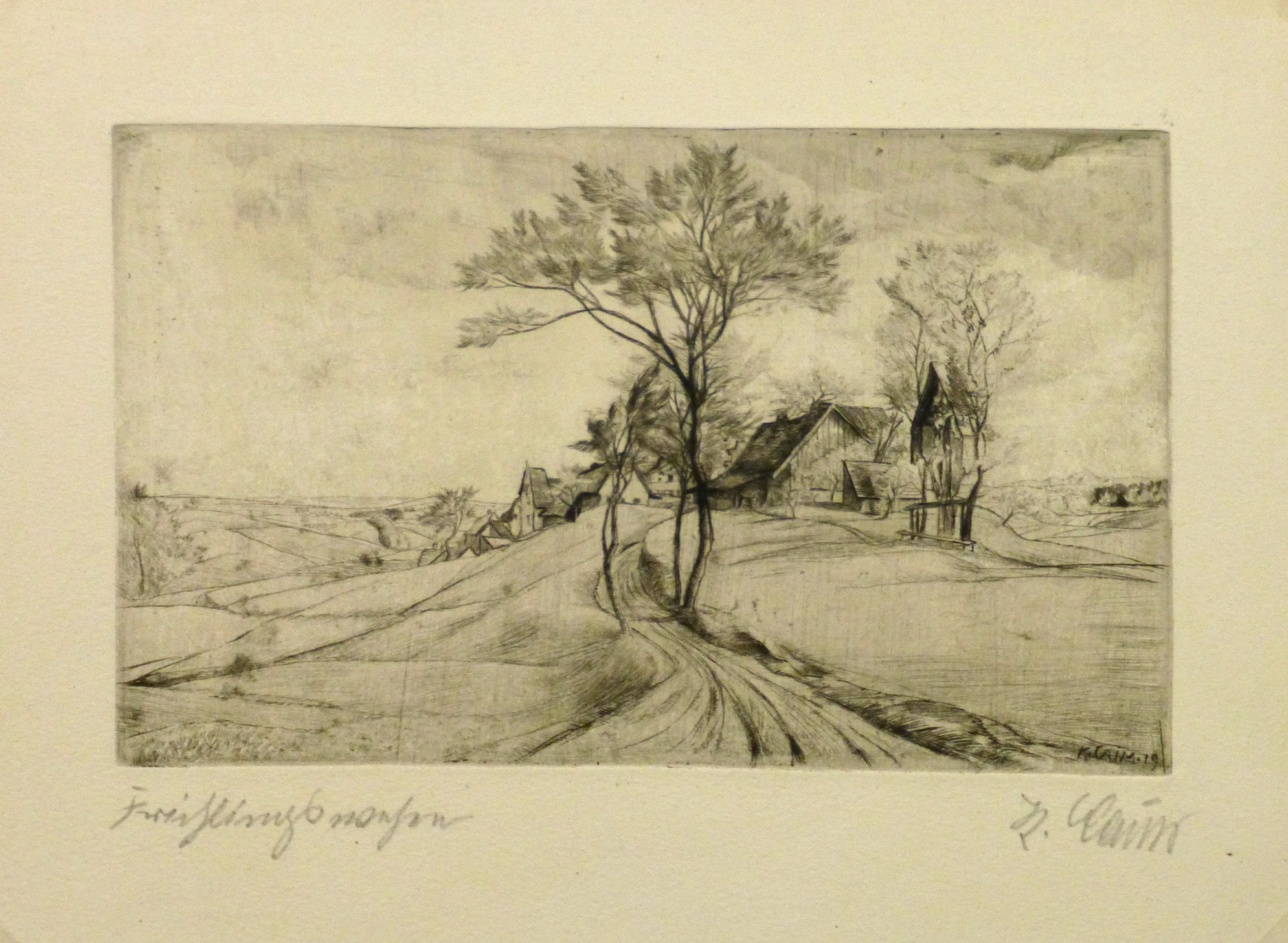 Etching - The Road Ahead, 1919 - Original Art, Antique Maps & Prints