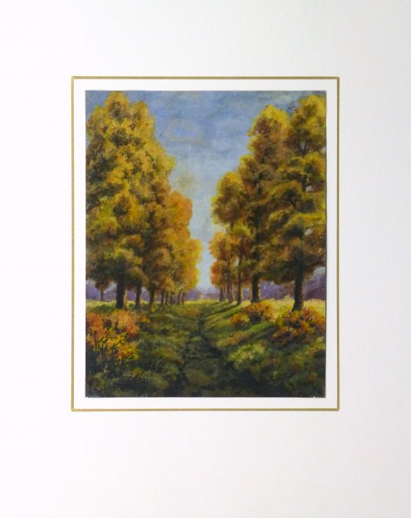 Oil Landscape - Arbor Path - Original Art, Antique Maps & Prints