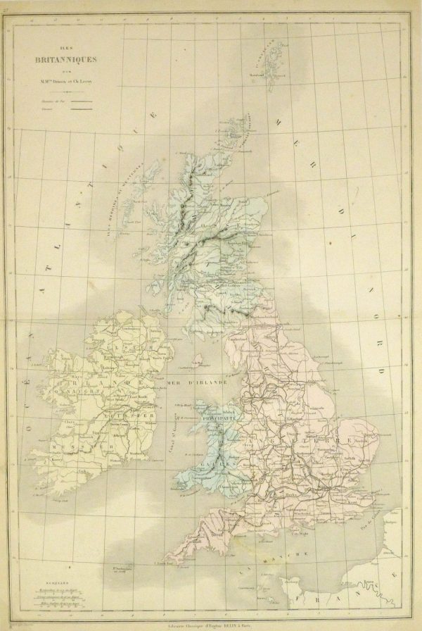 Map of British Isles, 1860