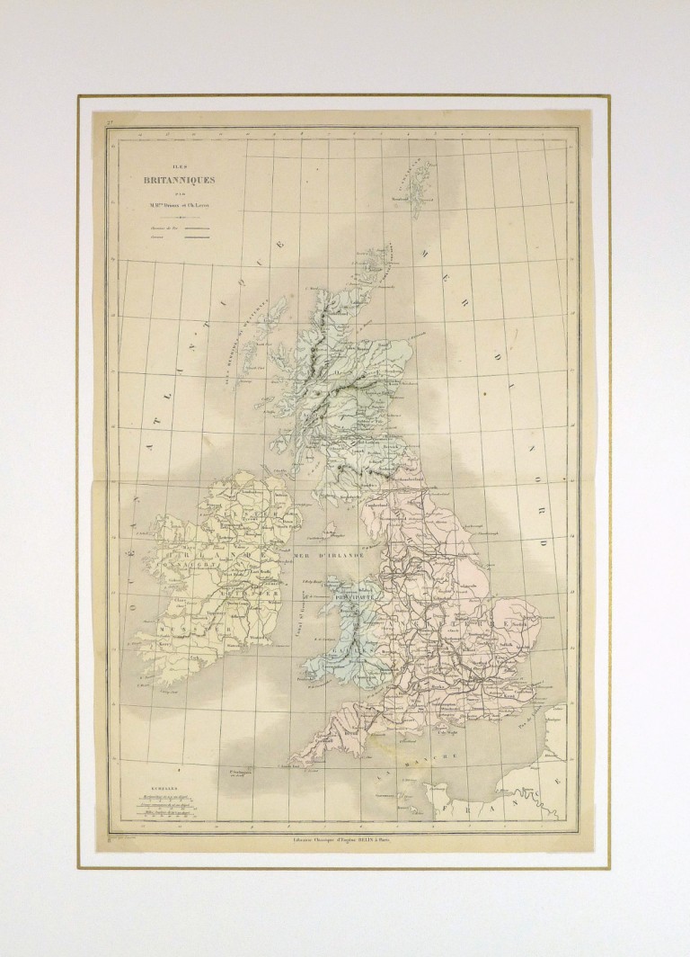 Map of British Isles, 1860