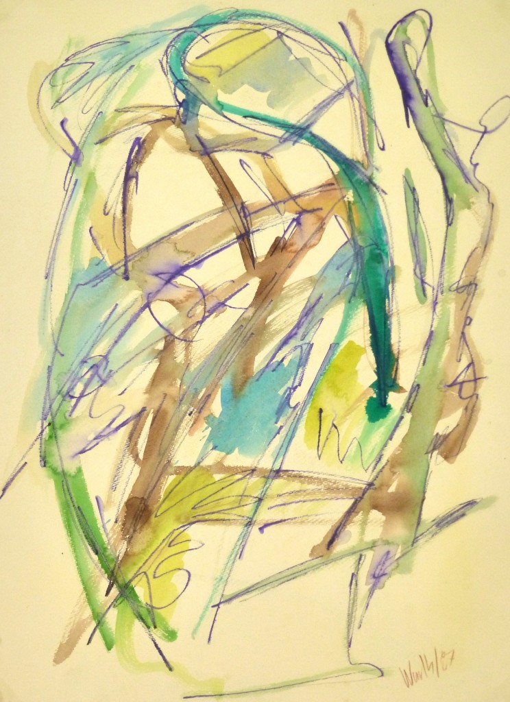 Marine Abstract Watercolor, 1987