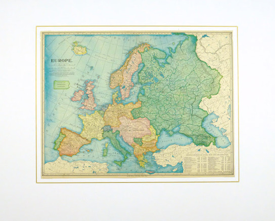 Map Europe, 1899