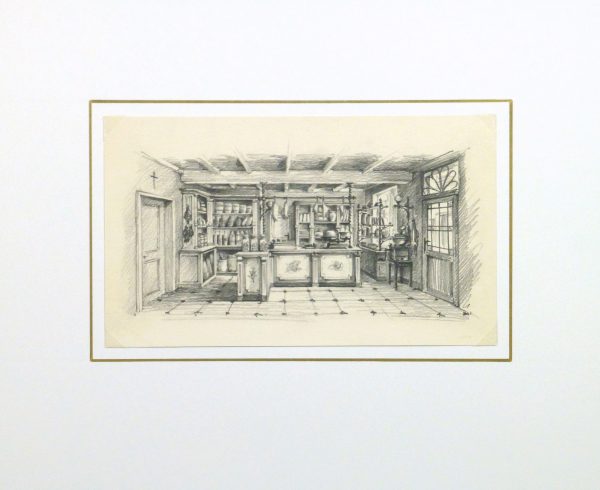 Pencil Drawing General Store, circa 1950