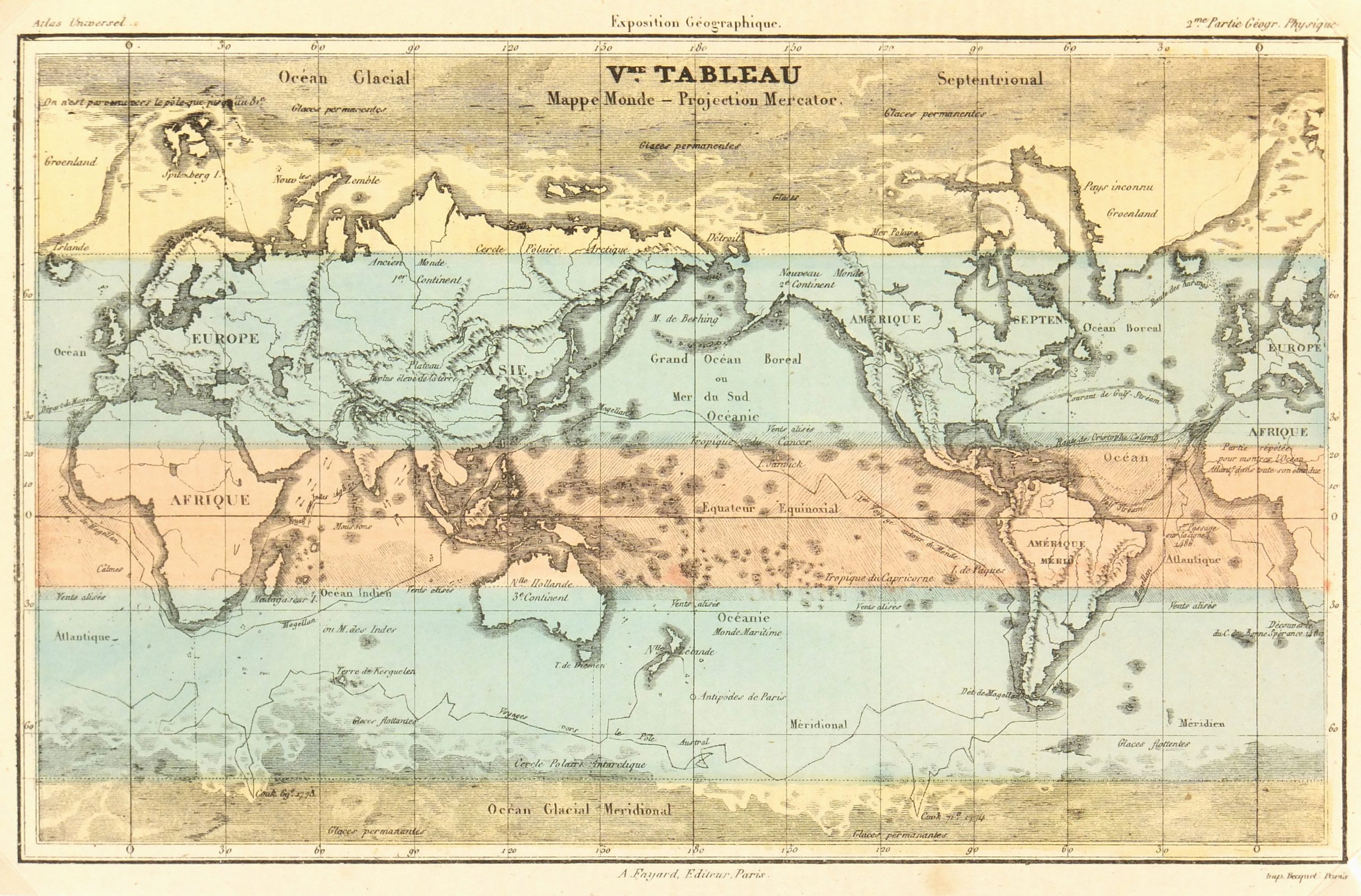 World Map, 1877 - Original Art, Antique Maps & Prints