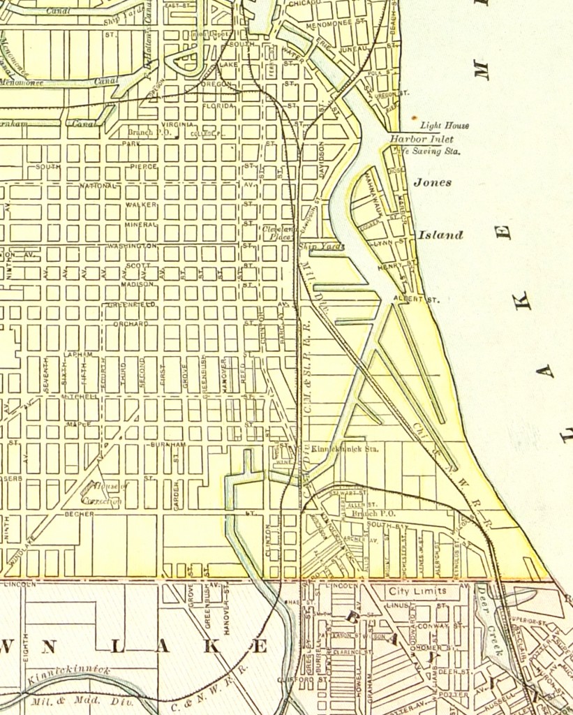 Milwaukee Map,1889 - Original Art, Antique Maps & Prints