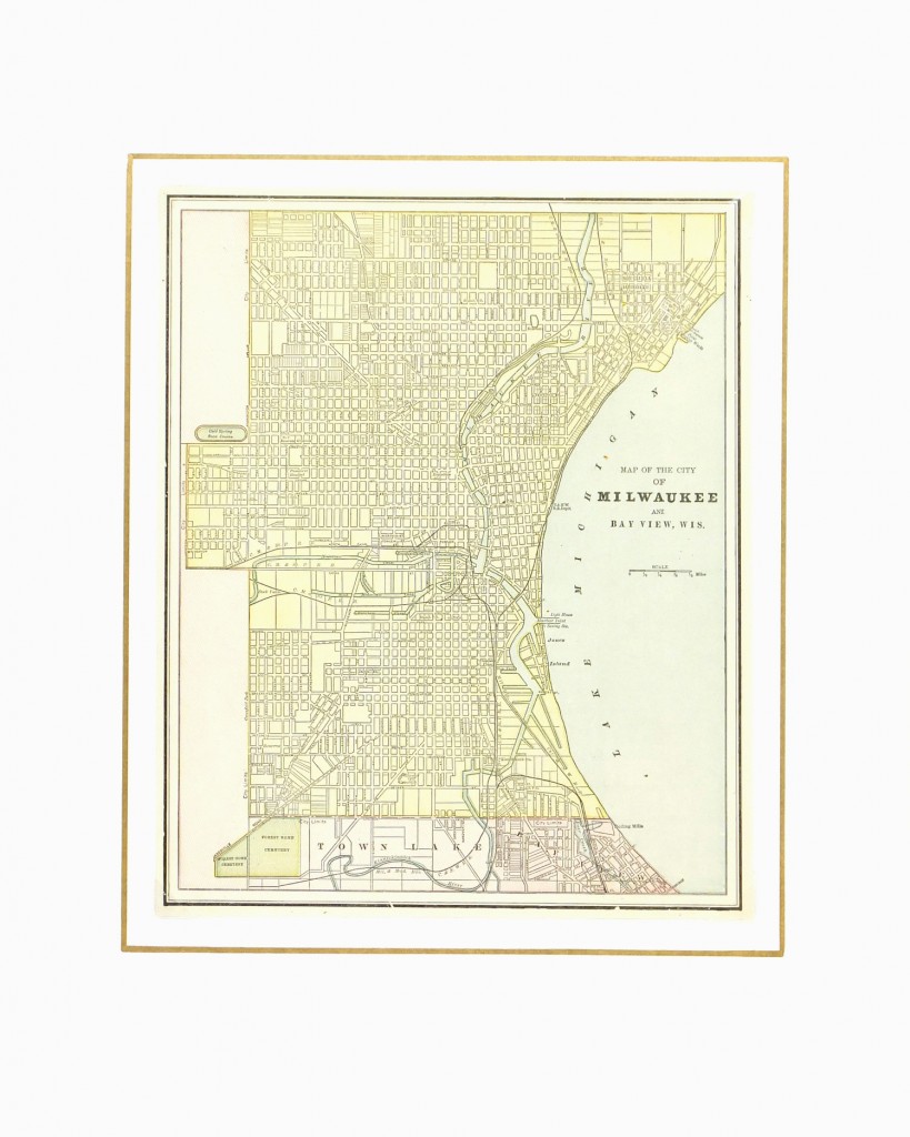Milwaukee Map,1889 - Original Art, Antique Maps & Prints