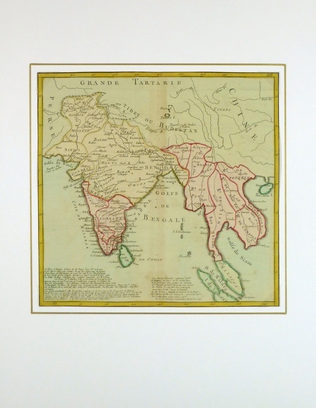 Antique Map India & Southeast Asia, 1767