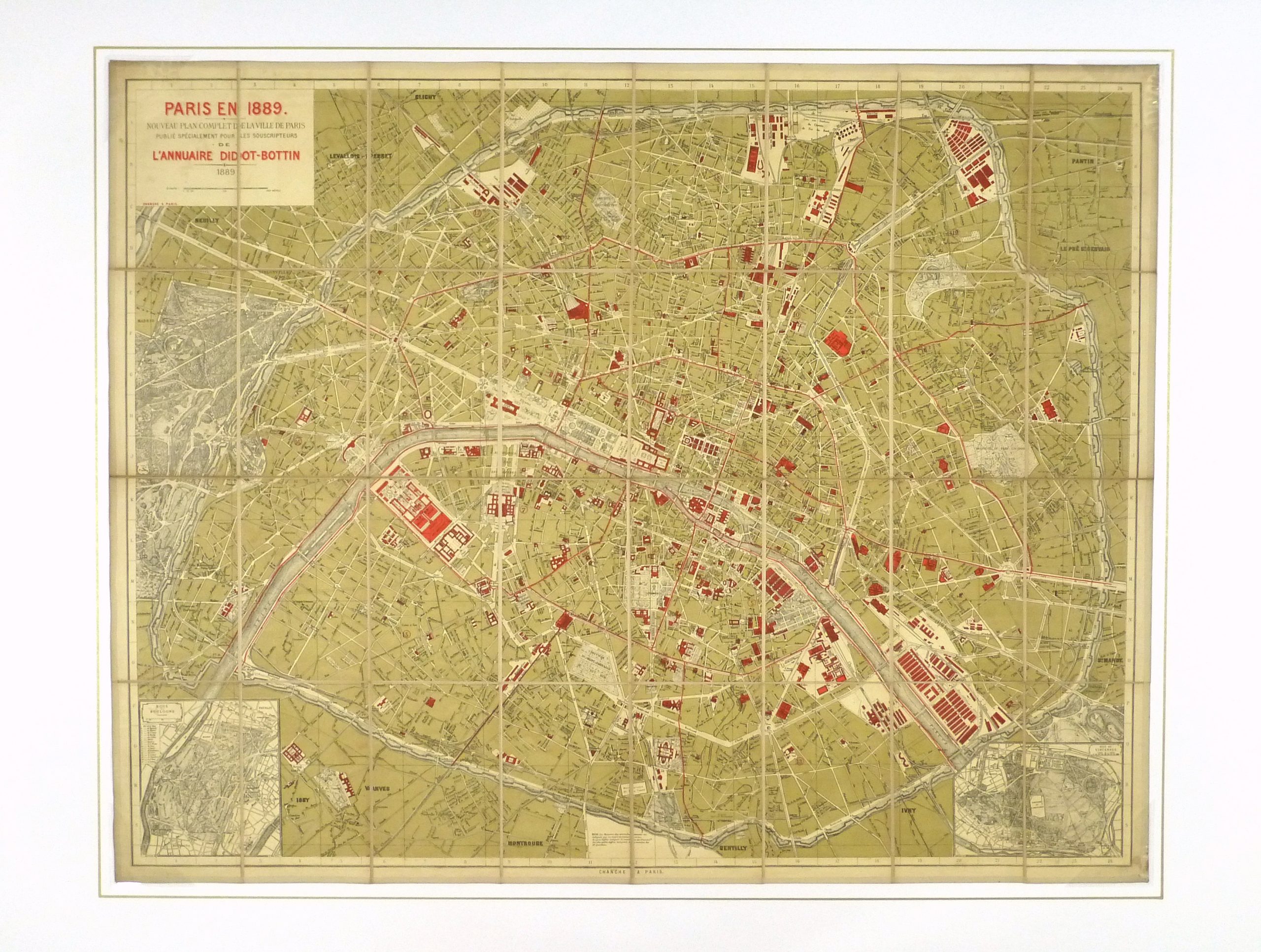 Paris World Fair Map, 1889 - Original Art, Antique Maps & Prints