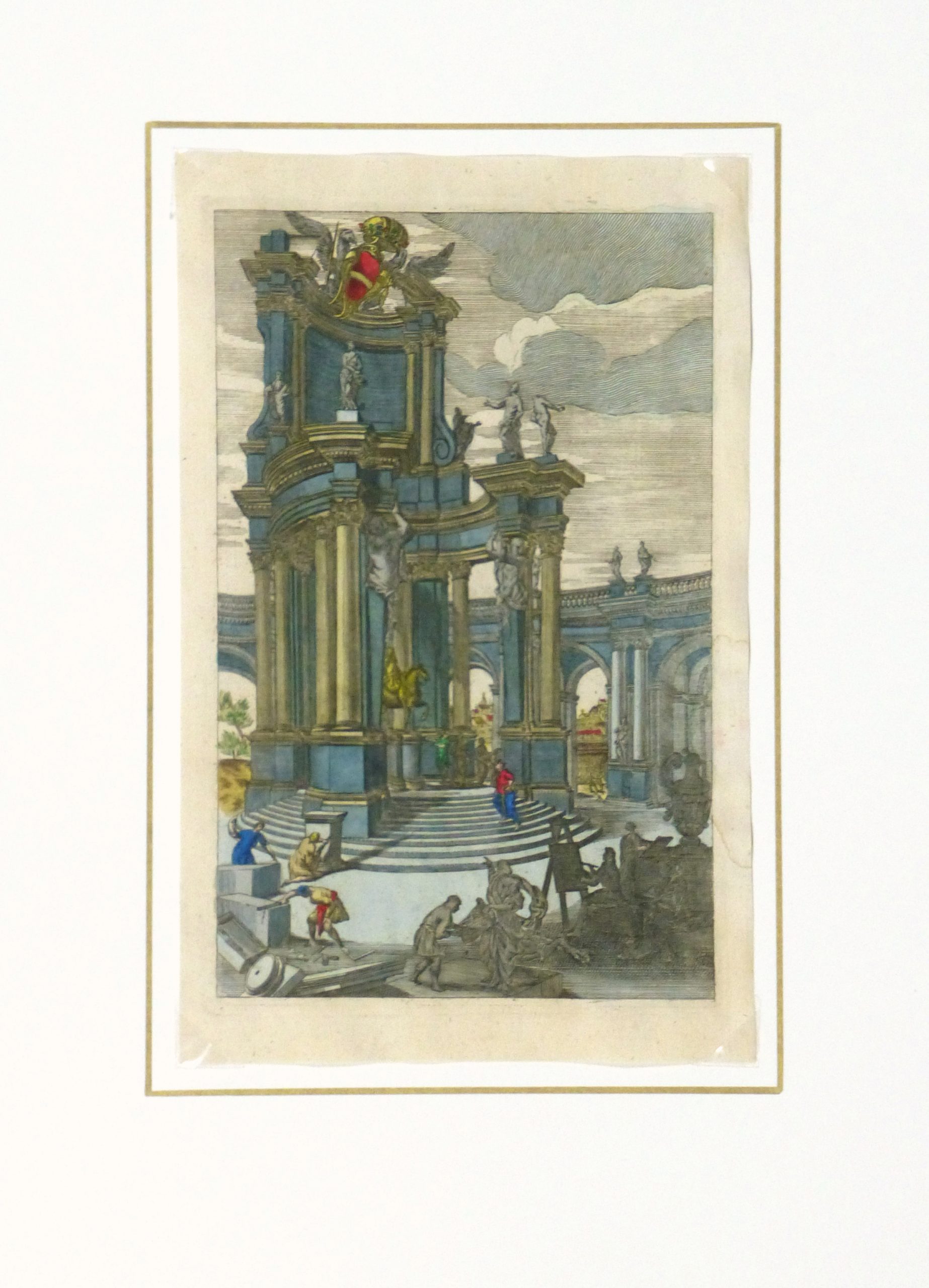 Vintage Italian Renaissance Print, circa 1730