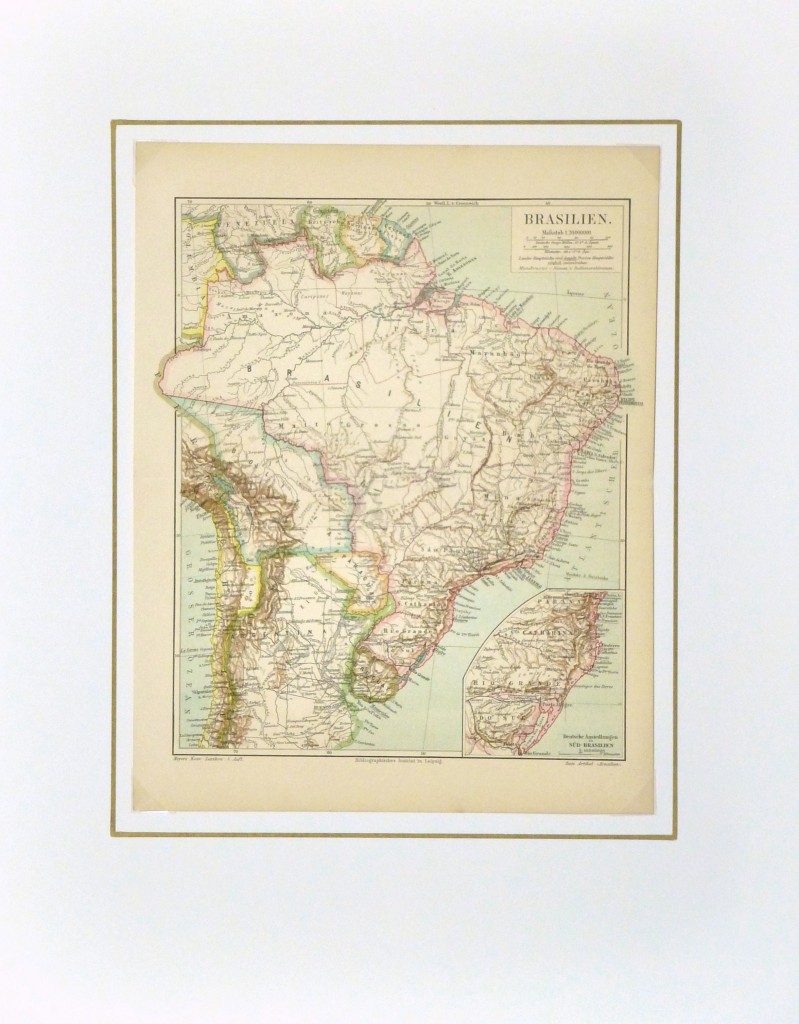 Brazil Map, Circa 1880 - Original Art, Antique Maps & Prints