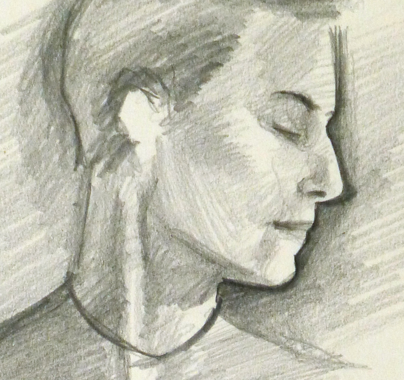 Pencil Portrait - Female Profile
