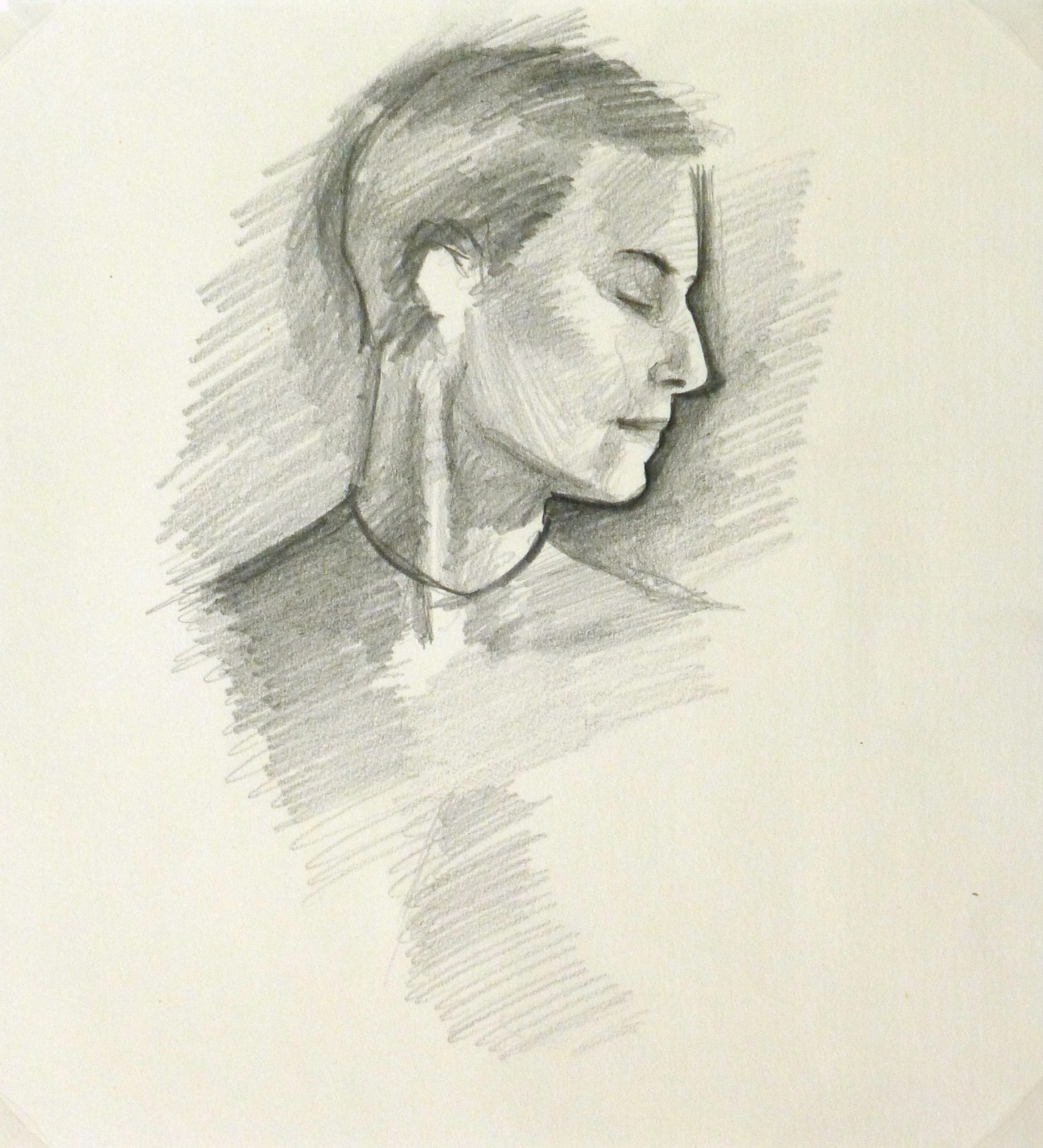 Pencil Portrait - Female Profile