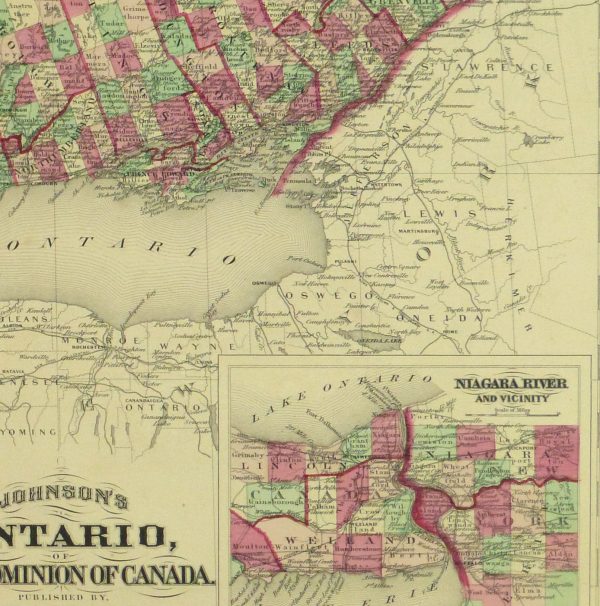 Ontario Map, 1868 - Original Art, Antique Maps & Prints