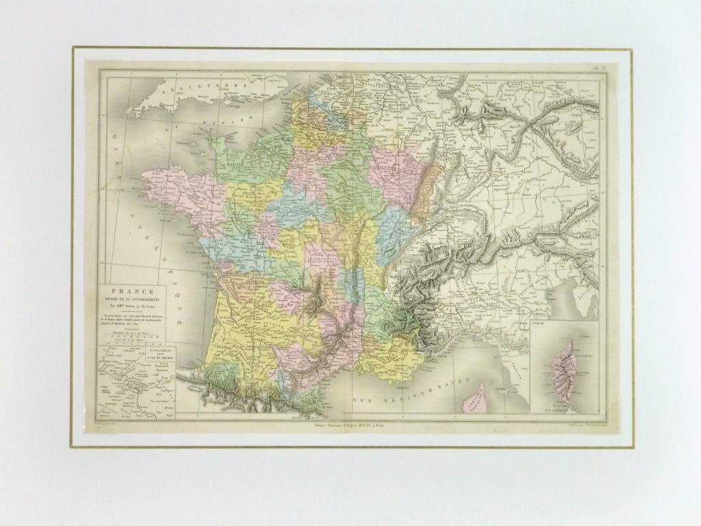 Map of France, 1884 - Original Art, Antique Maps & Prints