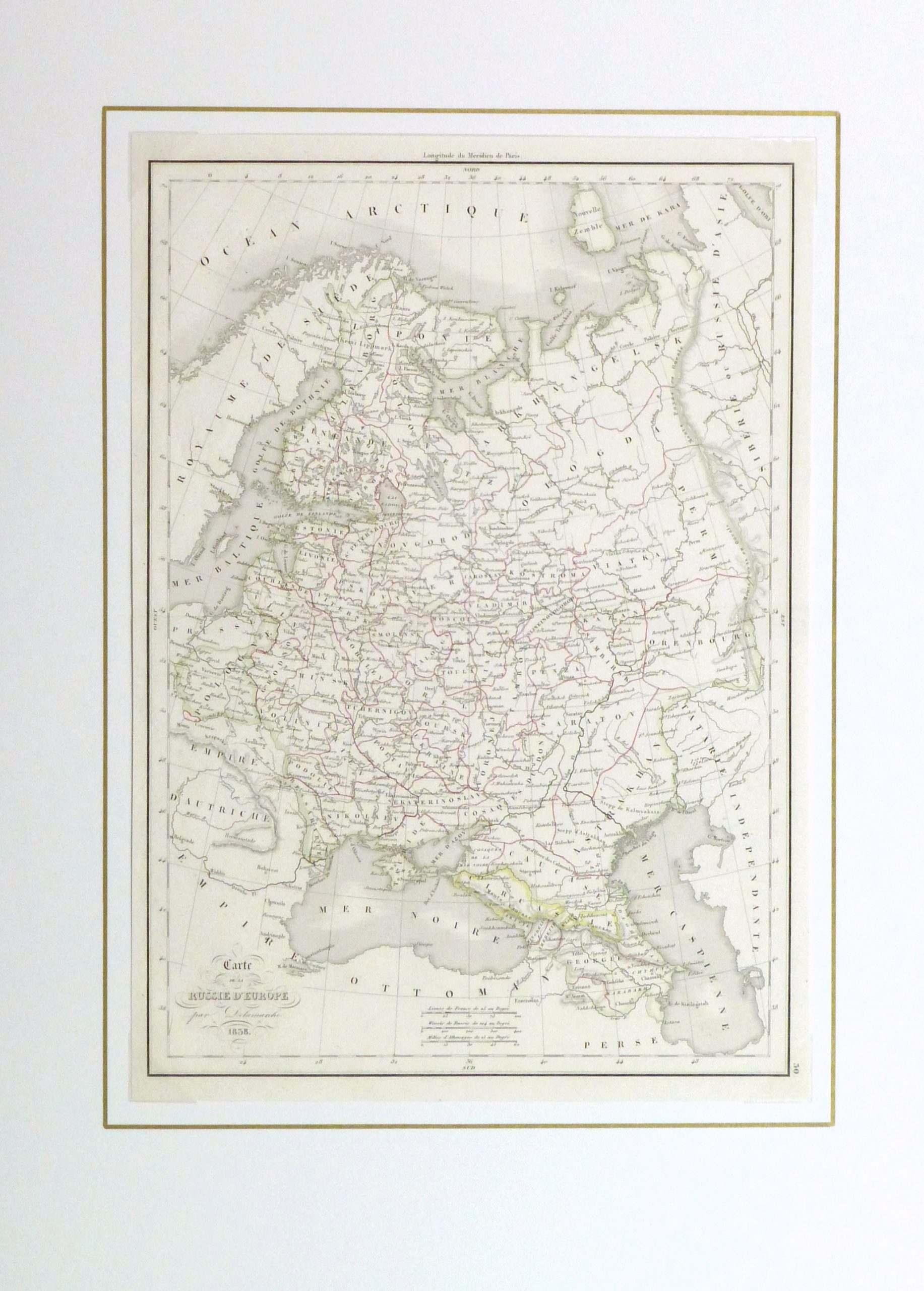 Russia Map, 1838 - Original Art, Antique Maps & Prints