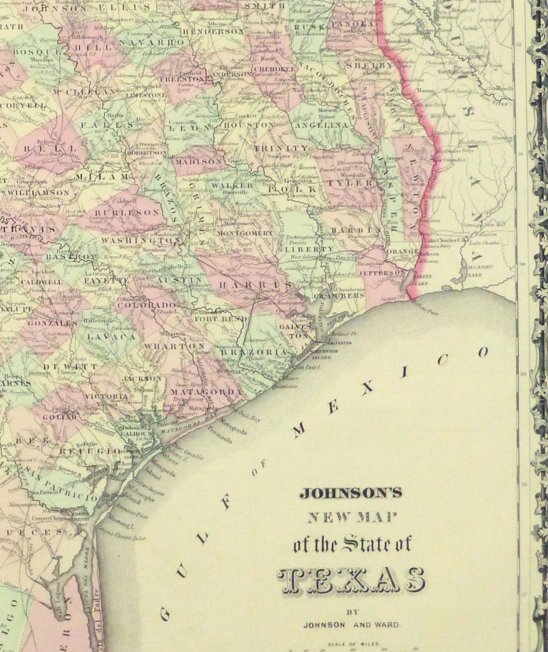 Map of Texas, 1862 - Original Art, Antique Maps & Prints