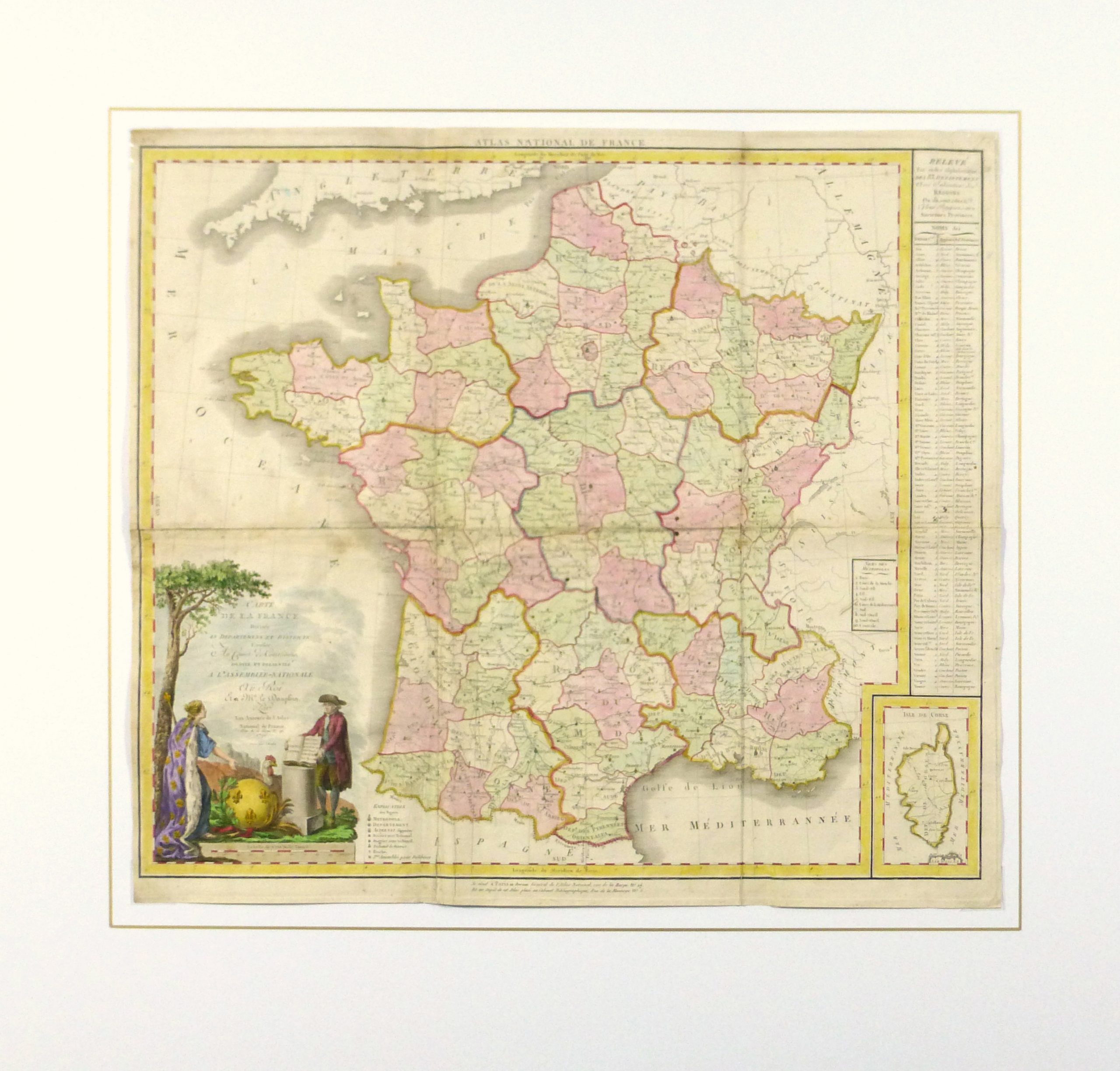 Large Map of France, 1790 - Original Art, Antique Maps & Prints