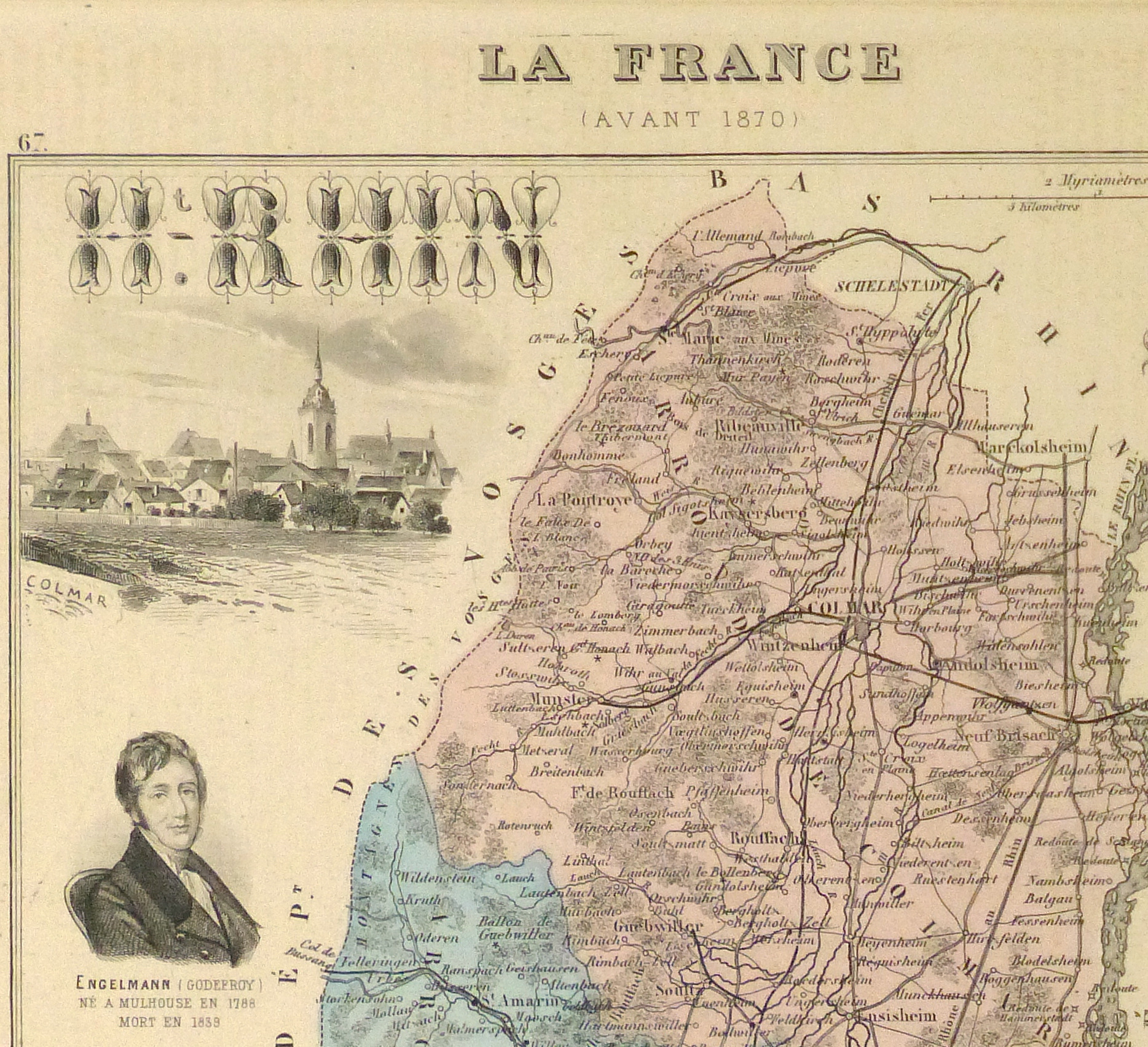 Map of France, 1876 - Original Art, Antique Maps & Prints