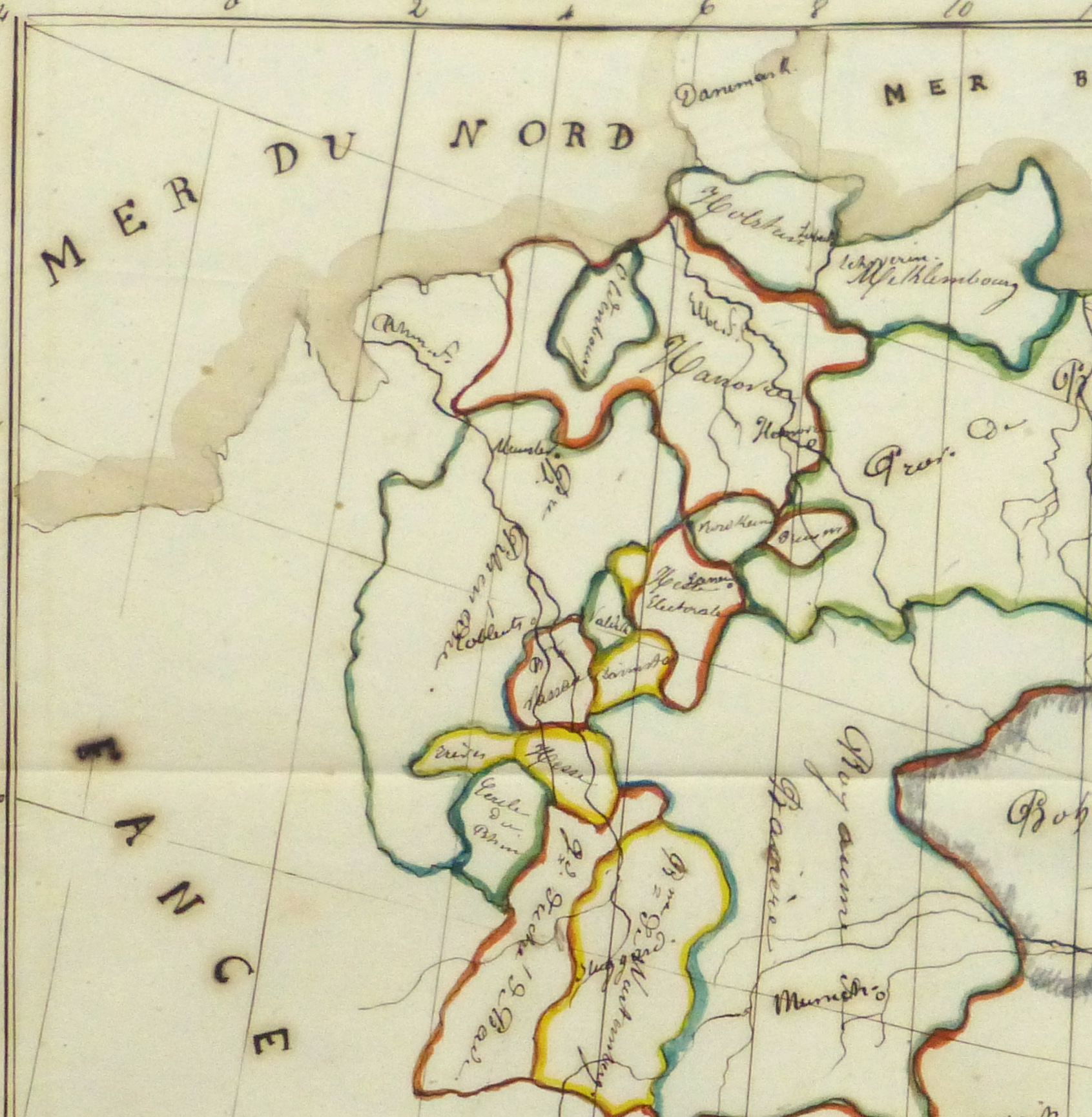 Map of Central Europe, 1856 - Original Art, Antique Maps & Prints