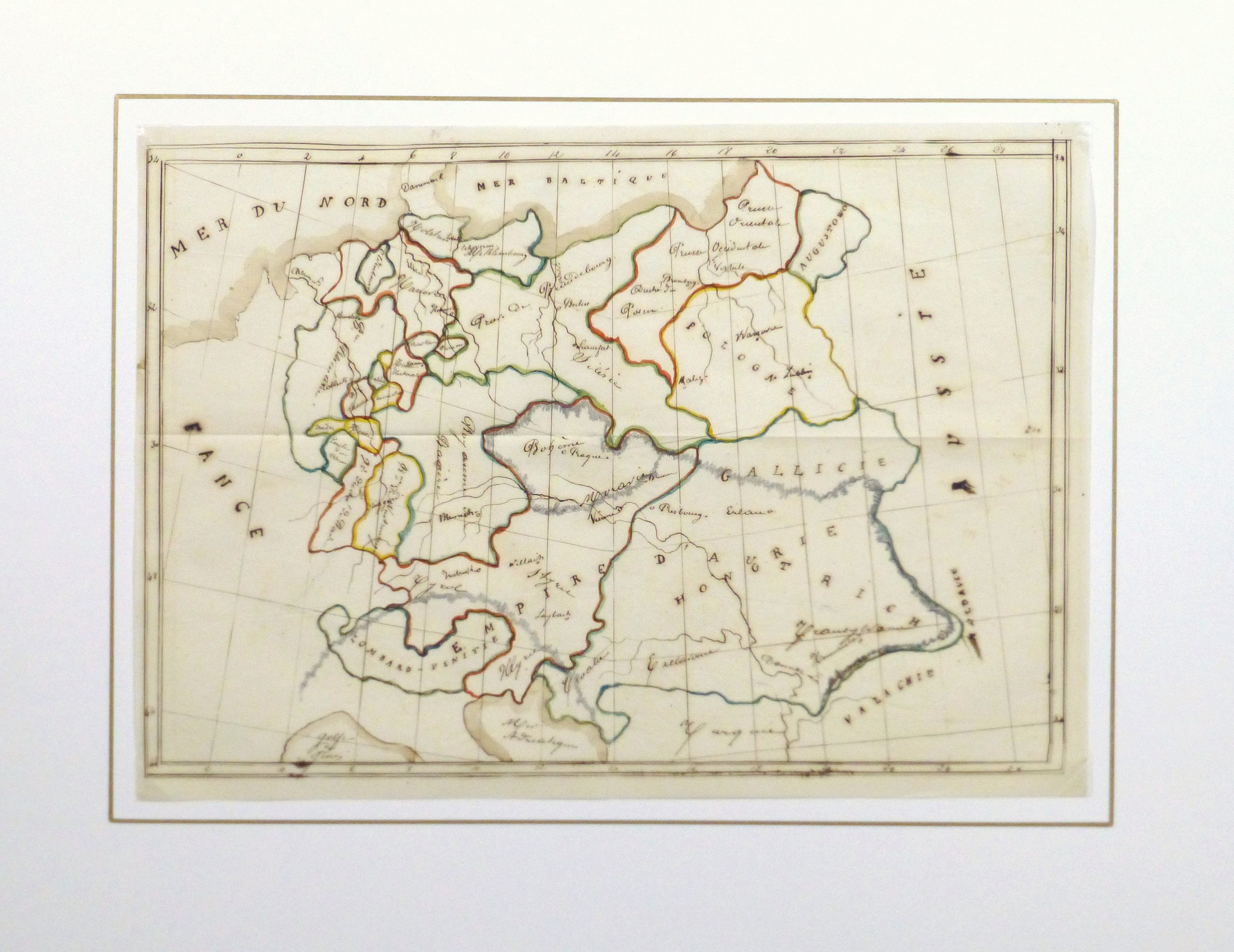 Map of Central Europe, 1856 - Original Art, Antique Maps & Prints