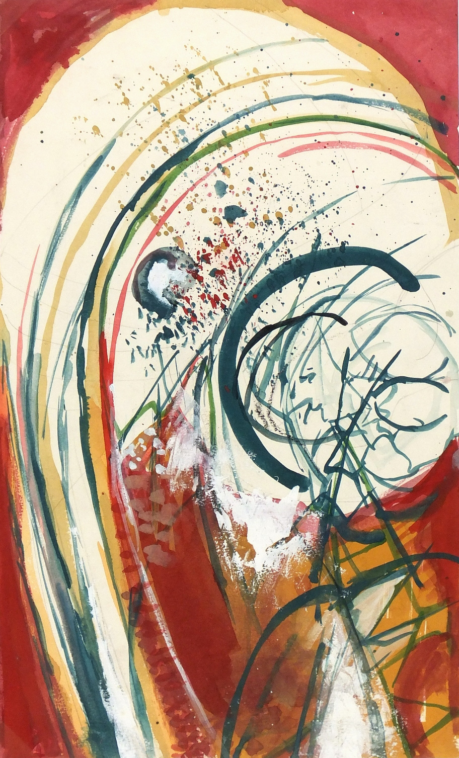 Abstract Painting - Rainbow, Circa 1970 - Original Art, Antique Maps ...