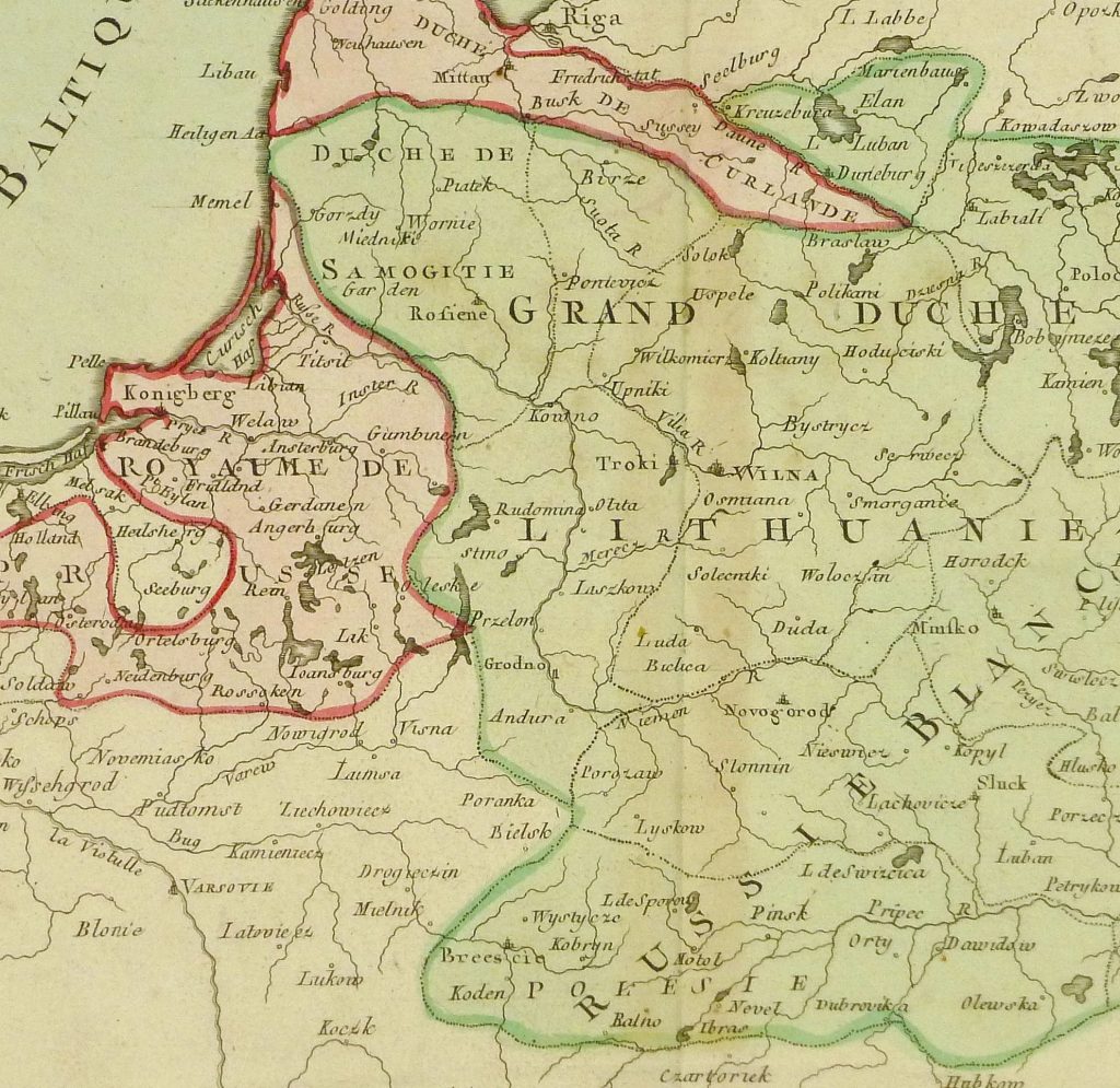 Lithuania Map, Circa 1770 - Original Art, Antique Maps & Prints