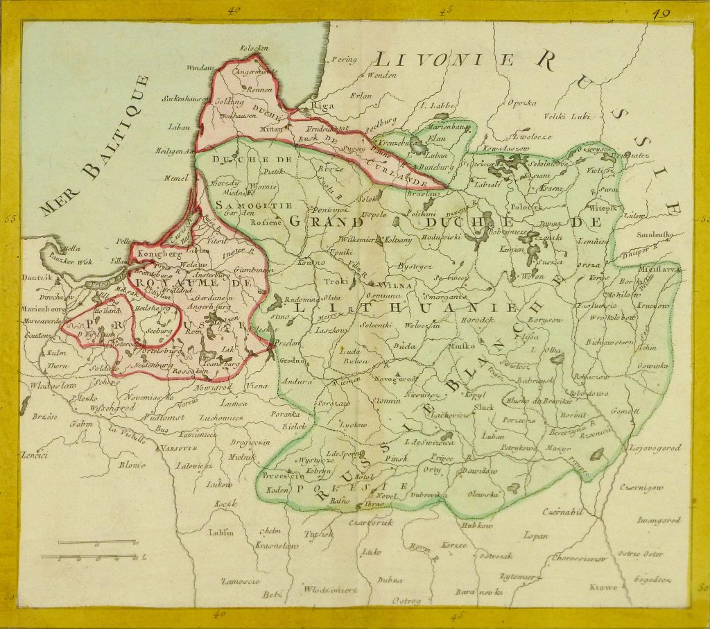 Lithuania Map, Circa 1770 - Original Art, Antique Maps & Prints