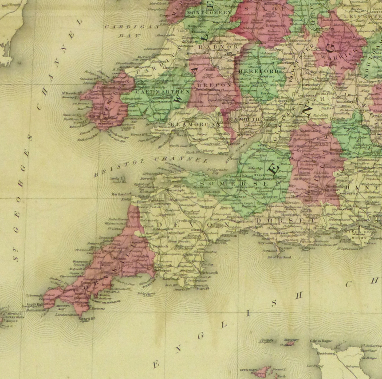 England & Wales Map, 1868 - Original Art, Antique Maps & Prints