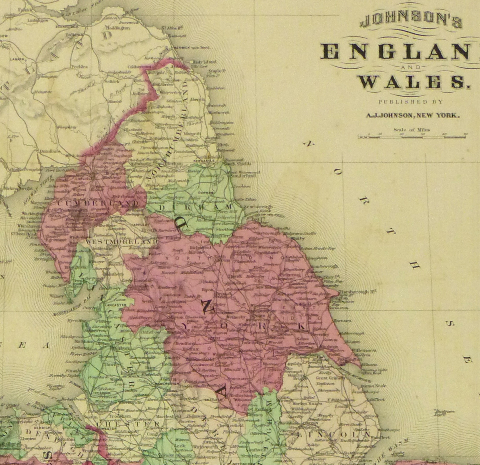 England & Wales Map, 1868 - Original Art, Antique Maps & Prints