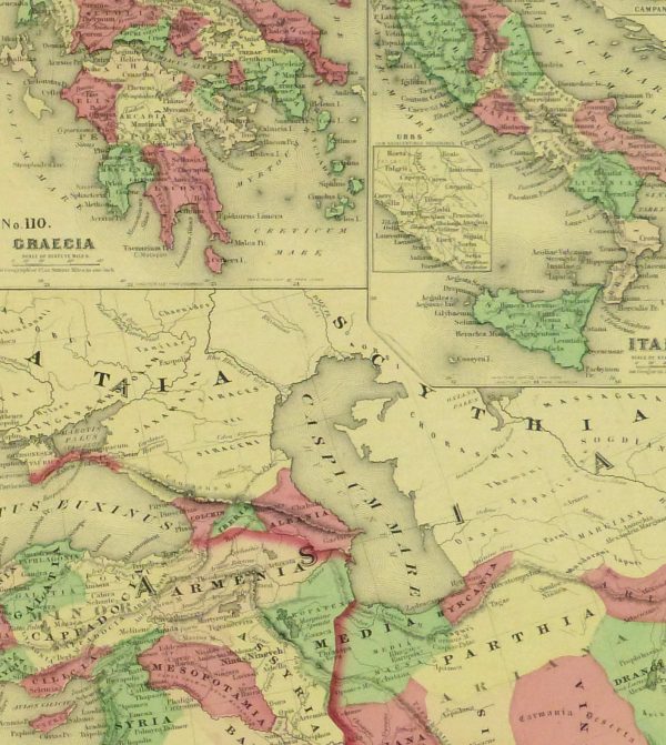Roman Empire Map, 1868