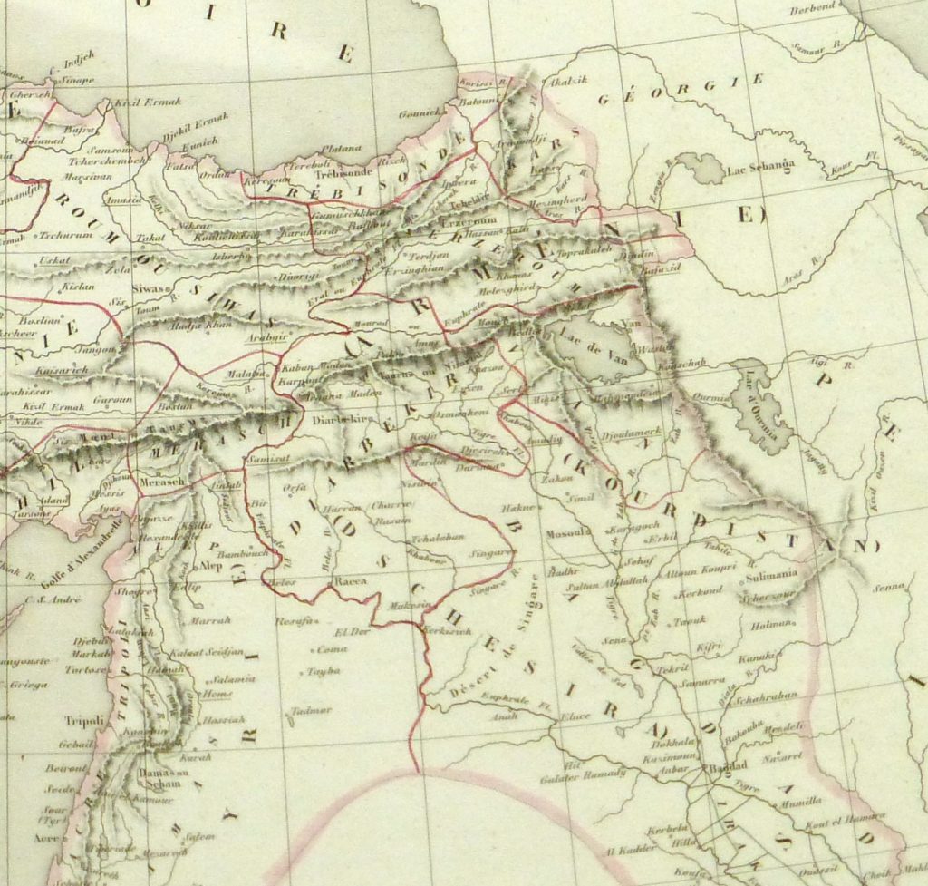 Vintage Ottoman Empire Map, 1845 - Original Art, Antique Maps & Prints