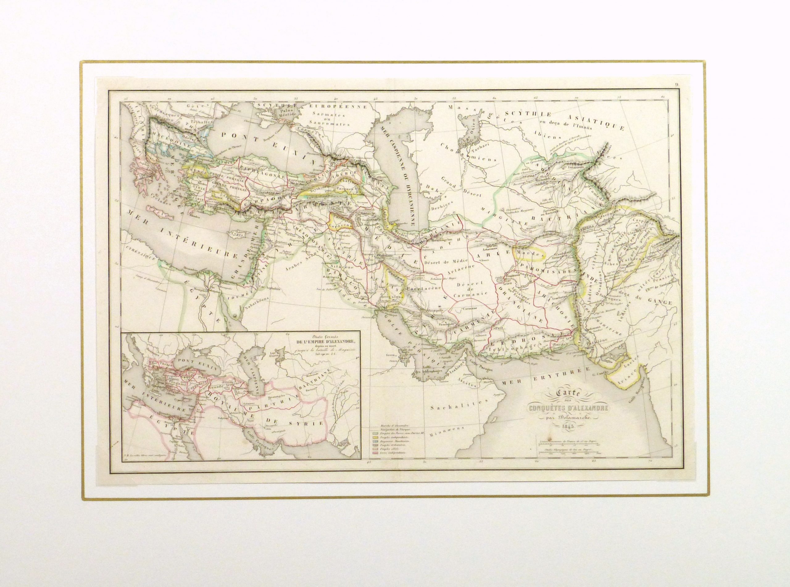 Alexander the Great Map, 1845 - Original Art, Antique Maps & Prints
