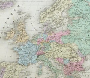 Europe Map, 1859 - Original Art, Antique Maps & Prints