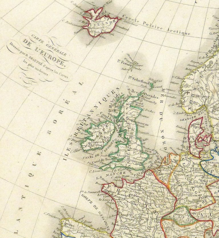 Europe Map, 1842 - Original Art, Antique Maps & Prints