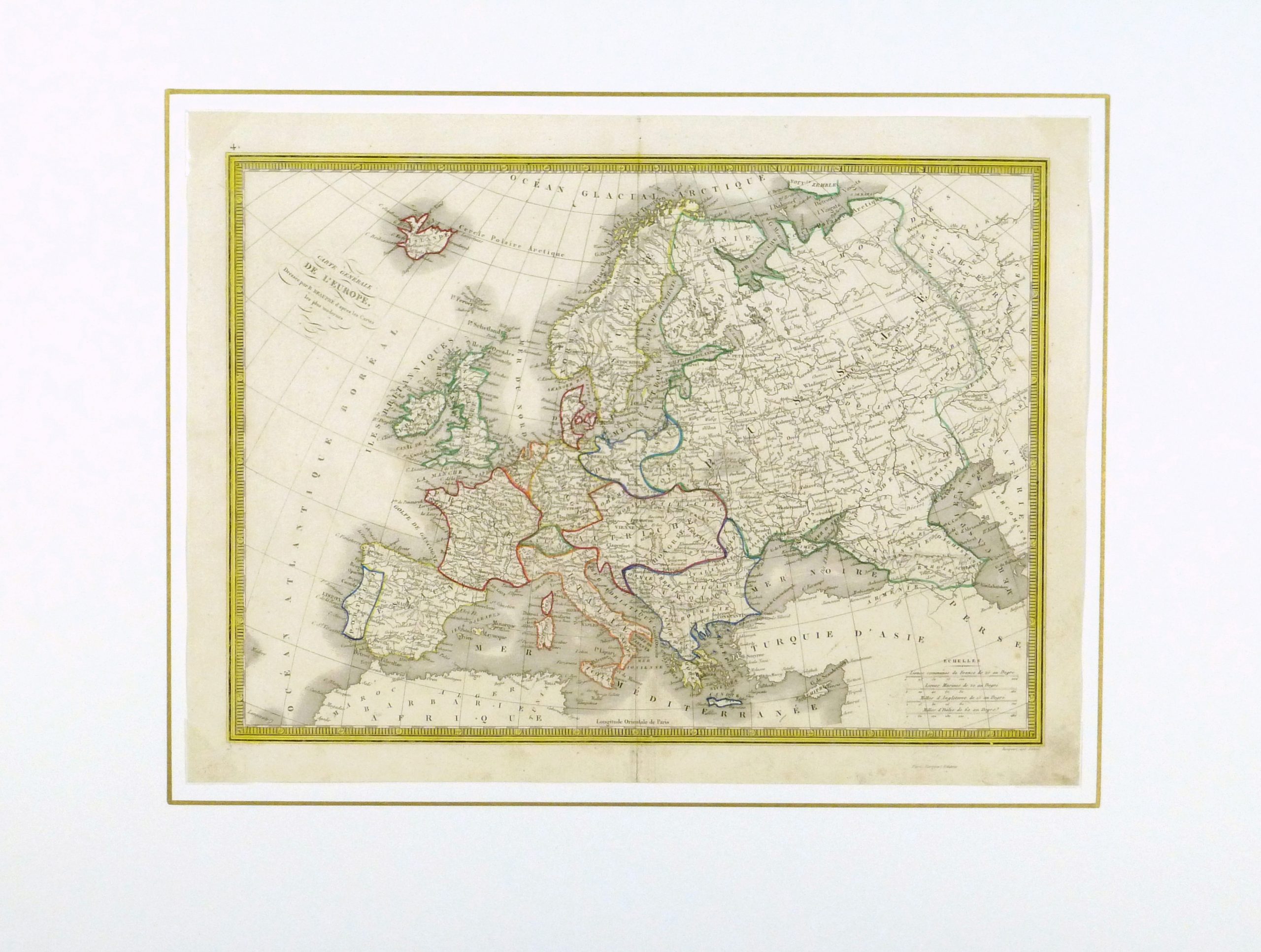 Europe Map, 1842 - Original Art, Antique Maps & Prints