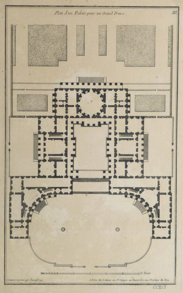 Italian Palace Floor Plan, Circa 1780