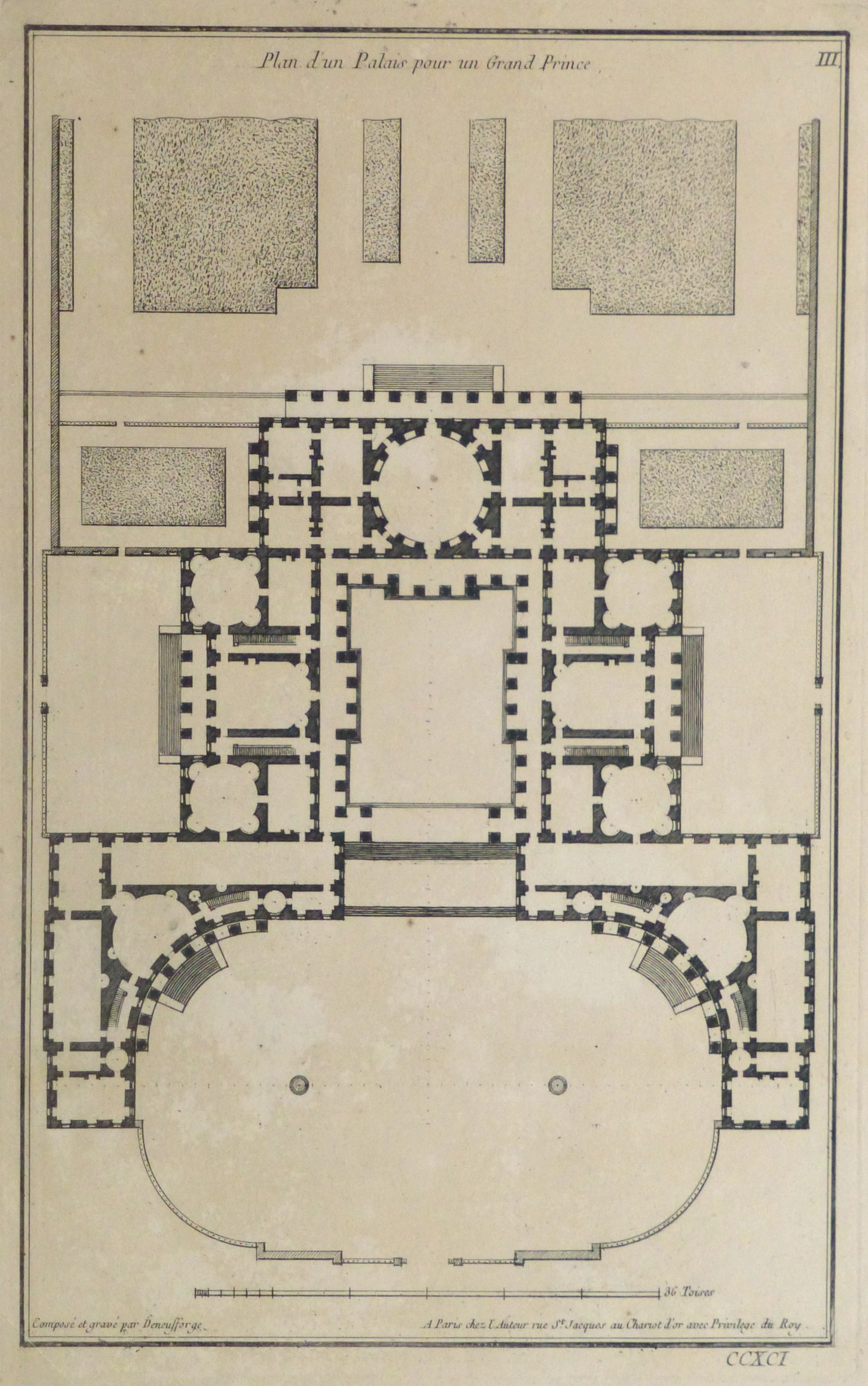 Italian Palace Floor Plan, Circa 1780