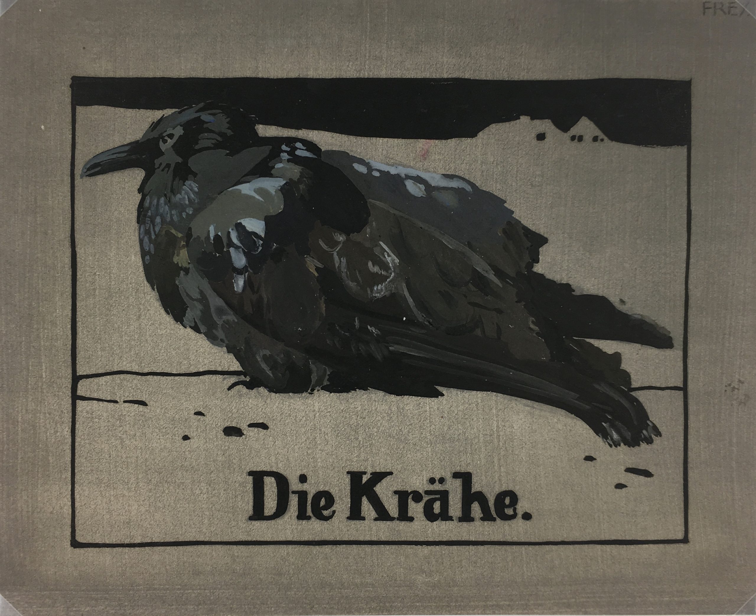 Animals Original Art - Crow, Frey, c.1920 - Original Art, Antique Maps ...