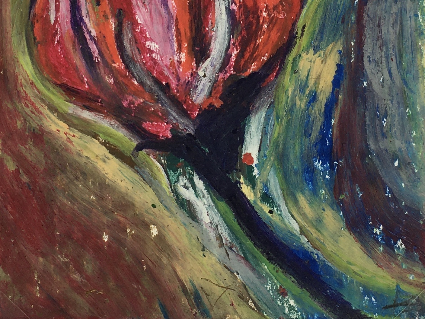 Flowers & Plants Original Art - La Rose, French, 1990s - Original Art ...