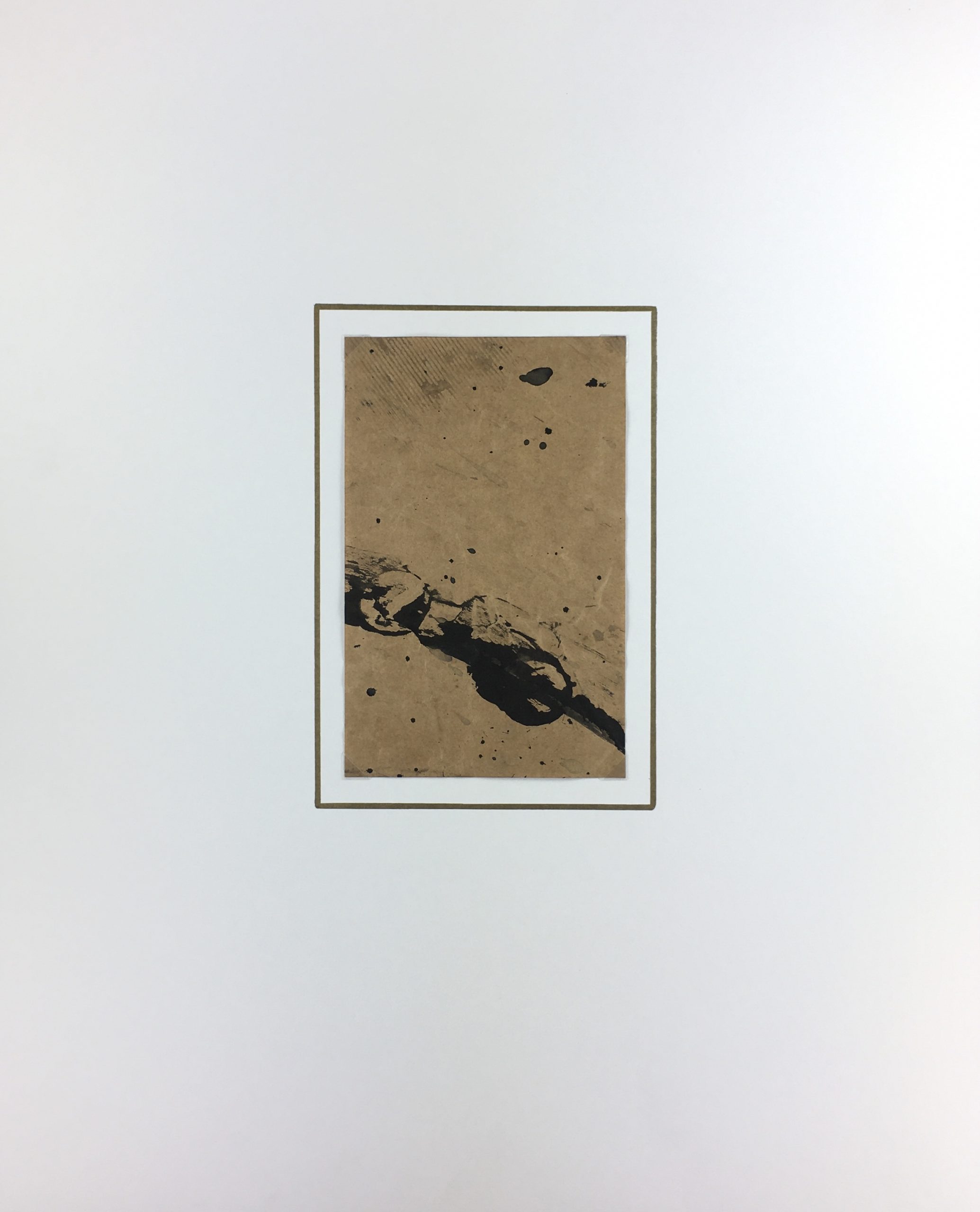Abstract Modern Original Art - Black on Brown, K. Varner, c.1990 ...