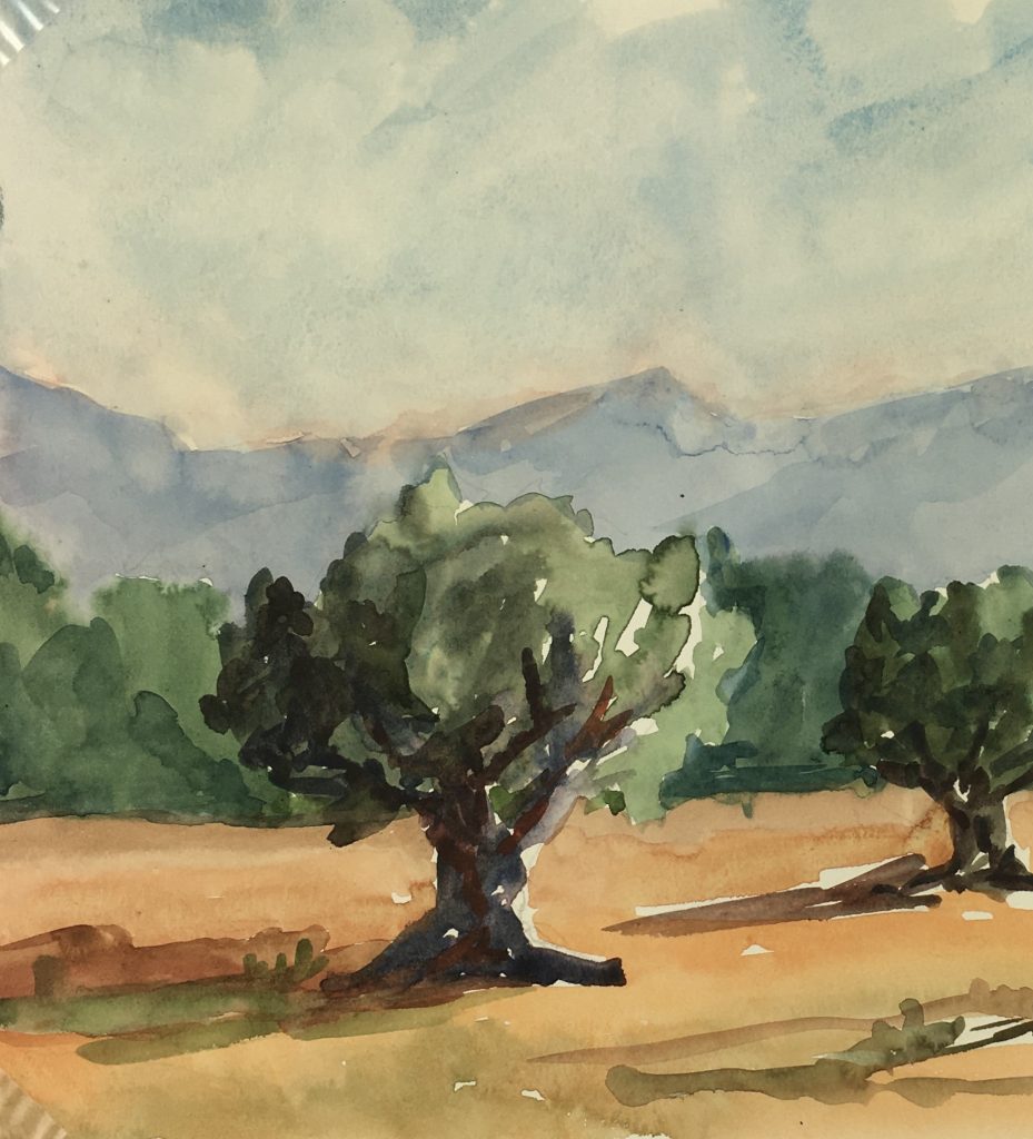 Provence, France Original Art - Olive Trees, R. Bailly, 1983 - Original ...
