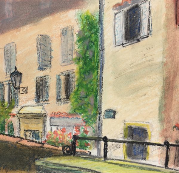 Provence, France Original Art - Pastel, French - Terrace View, 1980s ...