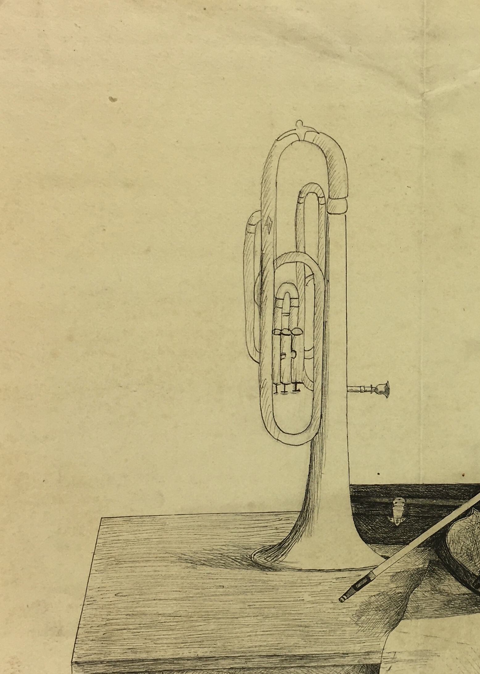 Musical Instruments Pencil Drawings