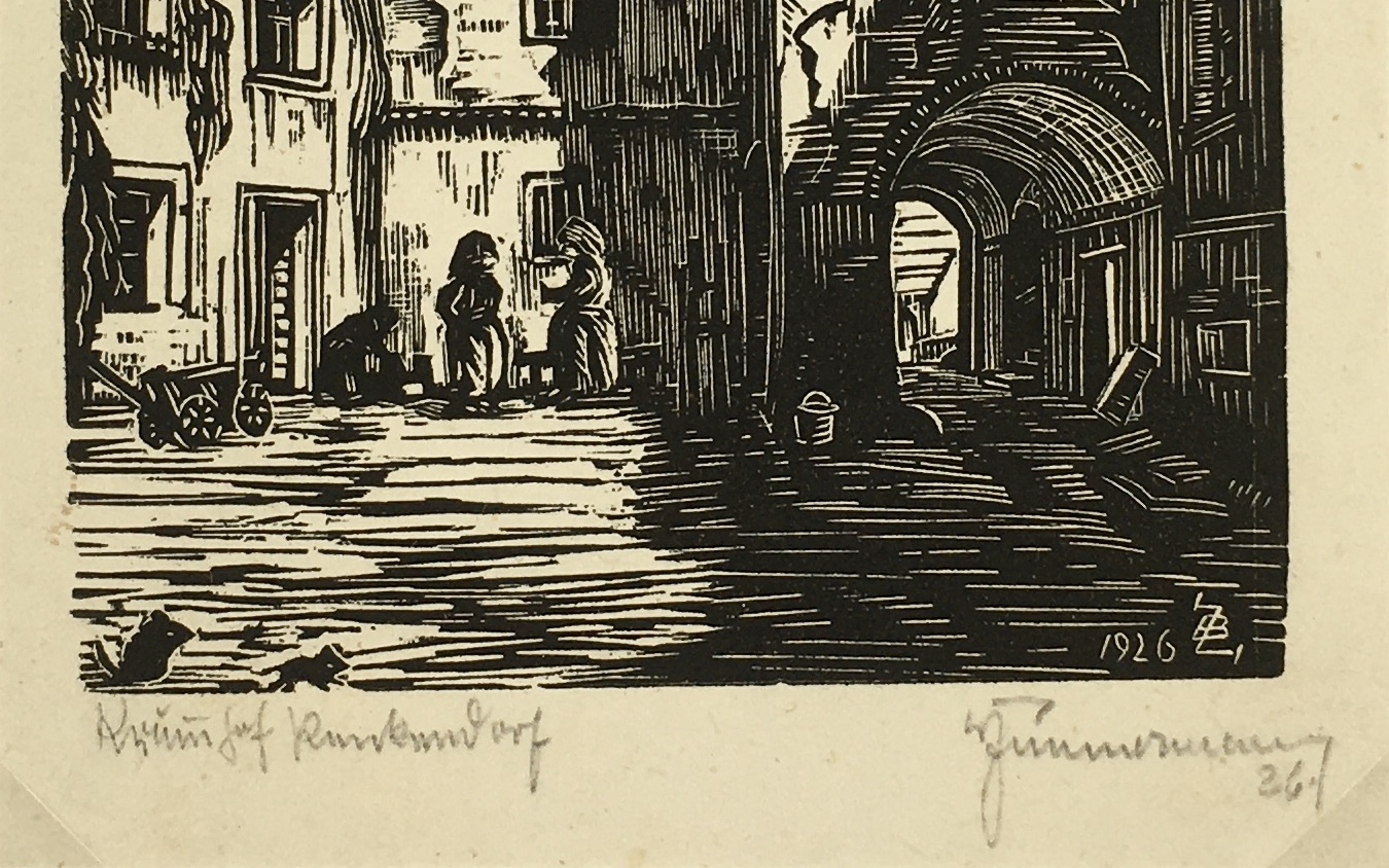 Engravings & Etchings Original Art - Woodblock, German, Signed, 1926 ...