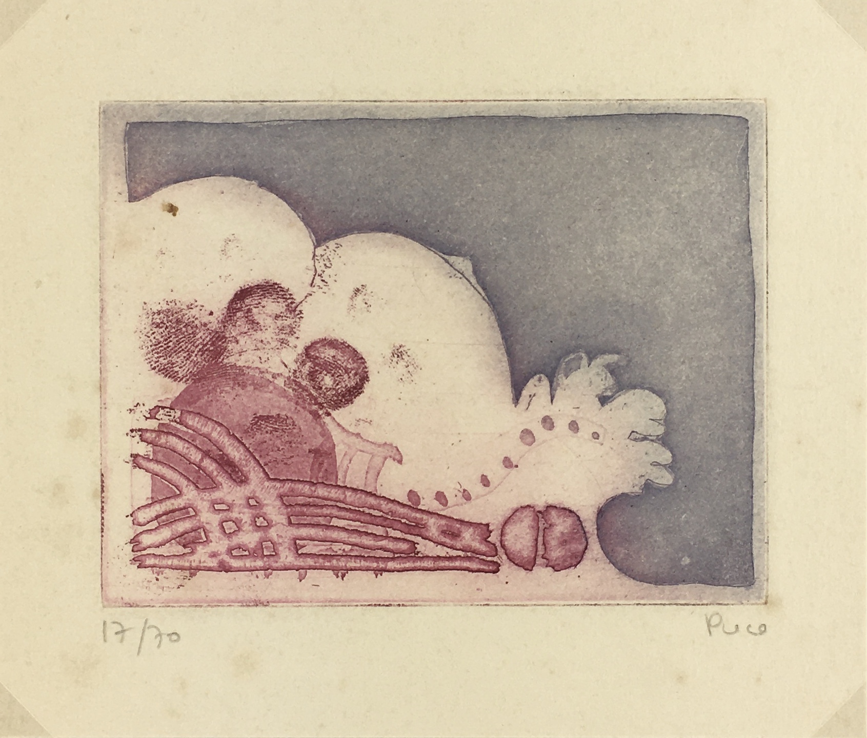 Engravings & Etchings Original Art - Modern, Puce, c.1970 - Original ...