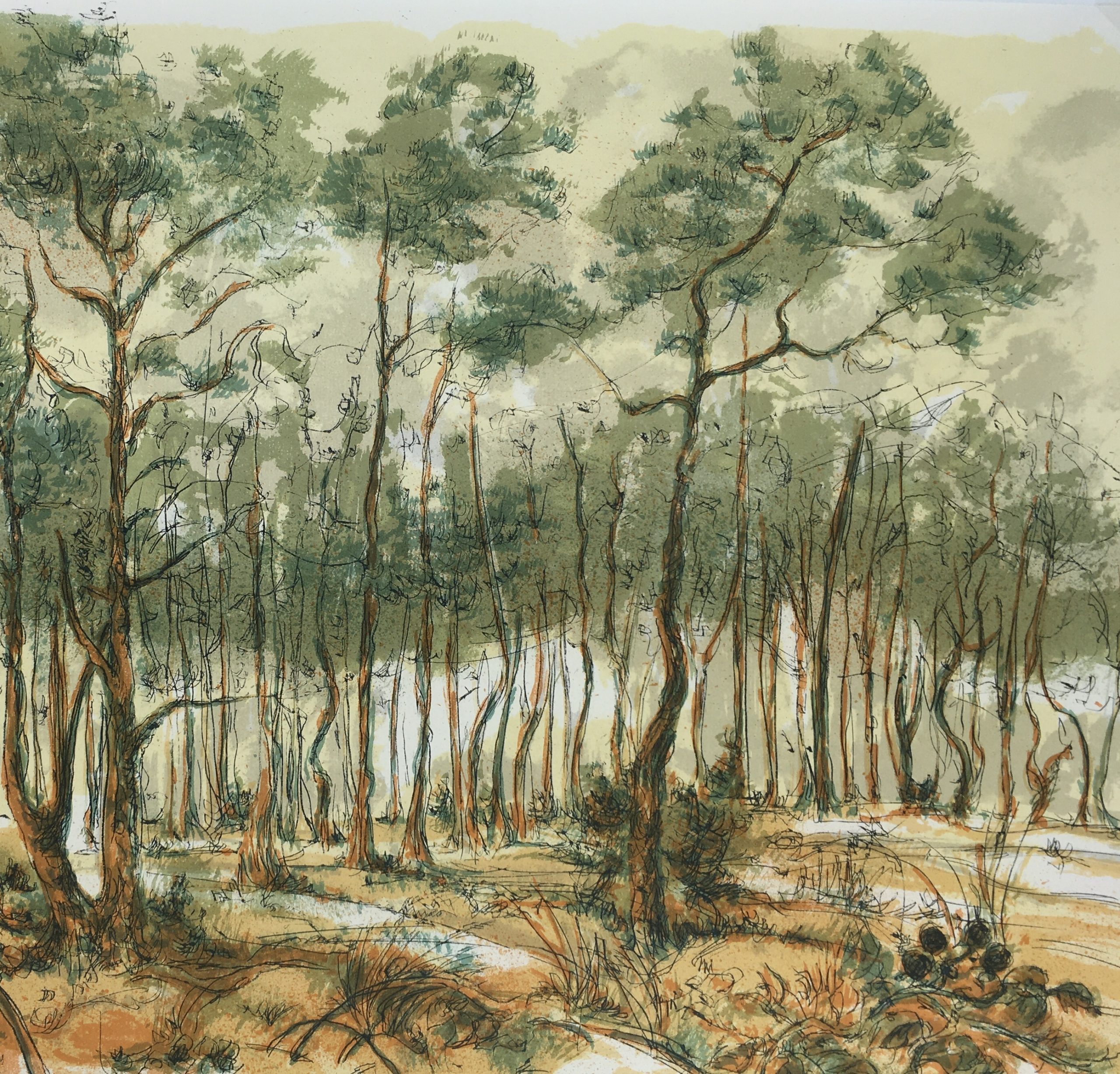 Engravings & Etchings Original Art - Woodlands, French School, C.1970 ...